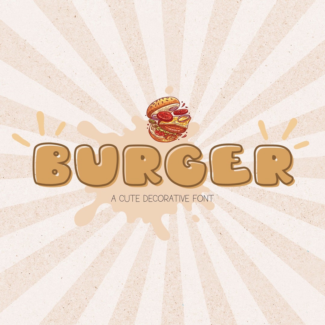 Burger Font Procreate Font, Groovy Font, Cricut Fonts, Fonts for ...