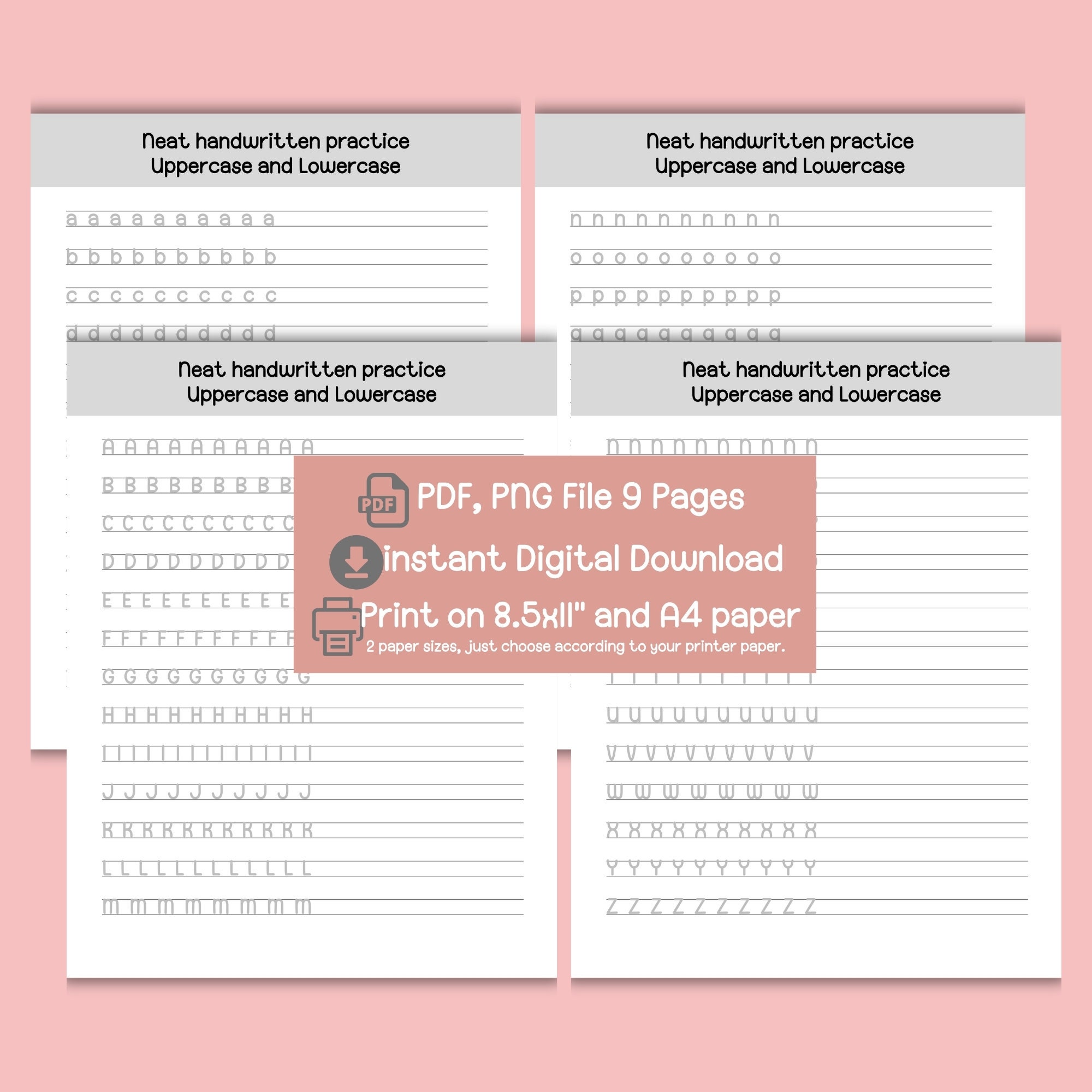 Handwriting Template, Printable, Handwriting Practice Worksheets ...