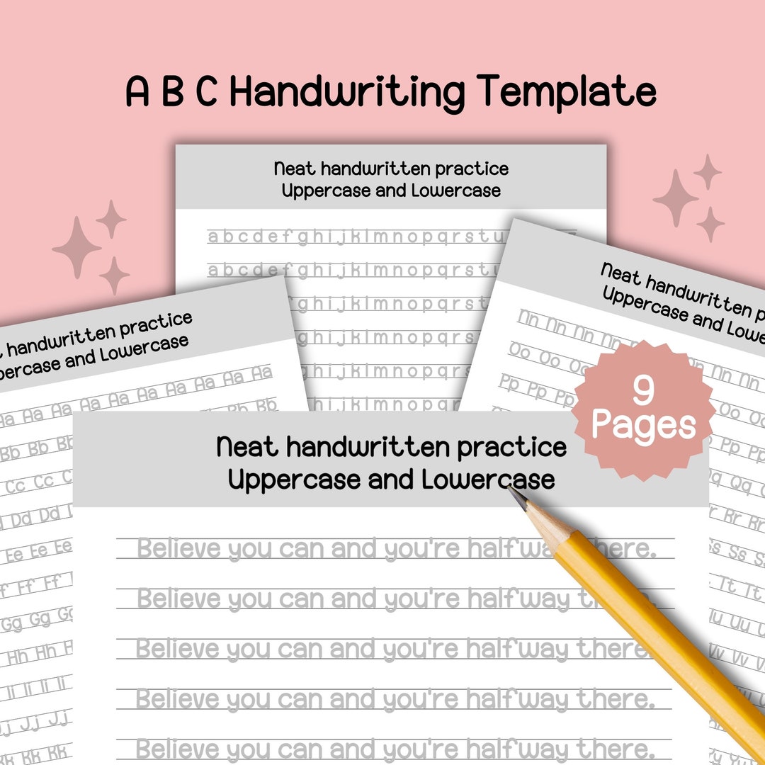 Handwriting Template, Printable, Handwriting Practice Worksheets ...