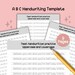 Handwriting Template, Printable, Handwriting Practice Worksheets ...