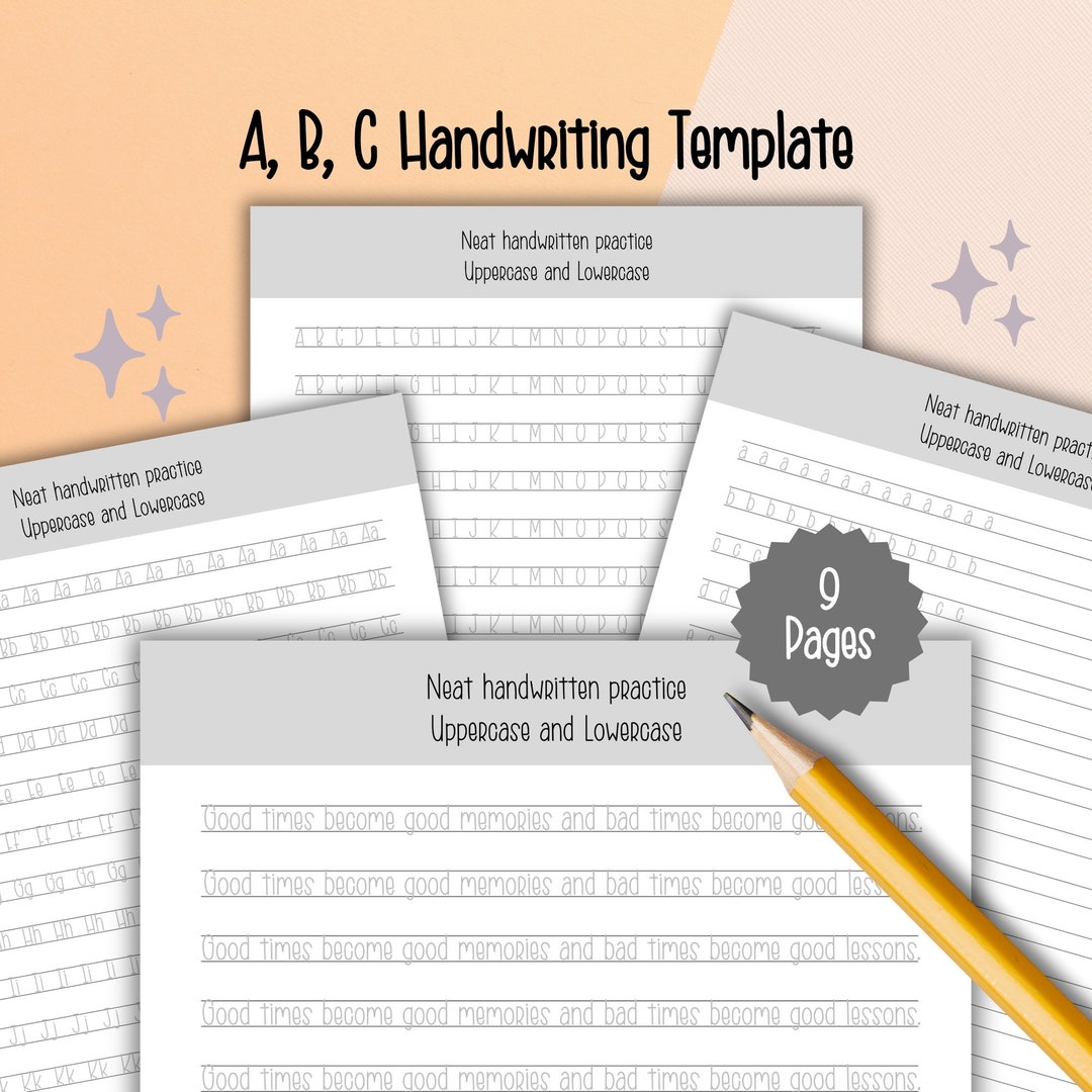 Handwriting Template, Printable, Handwriting Practice Worksheets ...