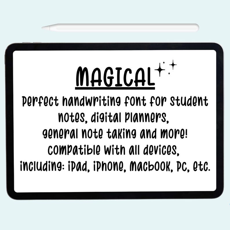 Magical Font | Neat Handwriting Font for Goodnotes (TTF & OTF) - Etsy