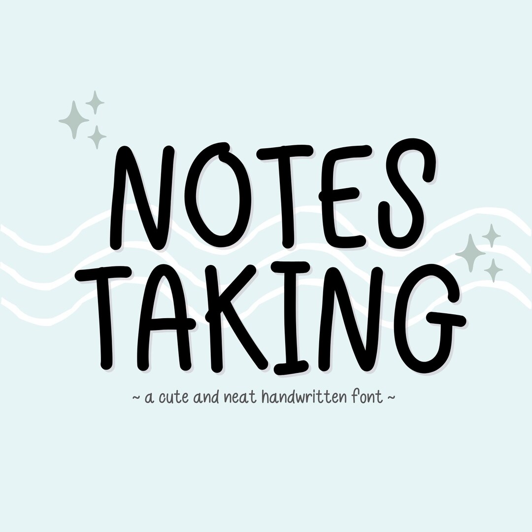 Neat Handwritten Font for Digital Planner and Student Note Taking ...