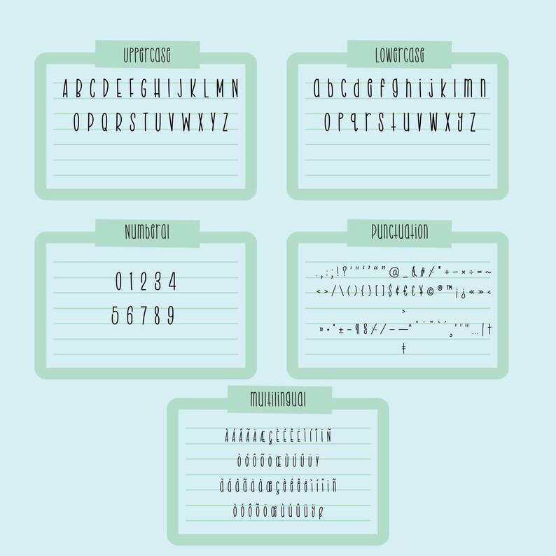 Handwritten Script Font | Digital Planning Font (instant Download OTF ...