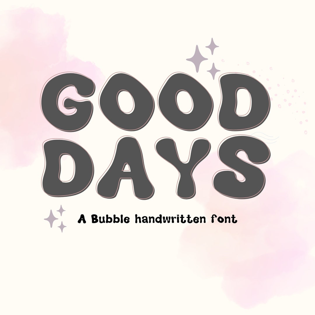 Bubble Handwritten Font, Procreate Font, Groovy Font, Cricut Fonts ...