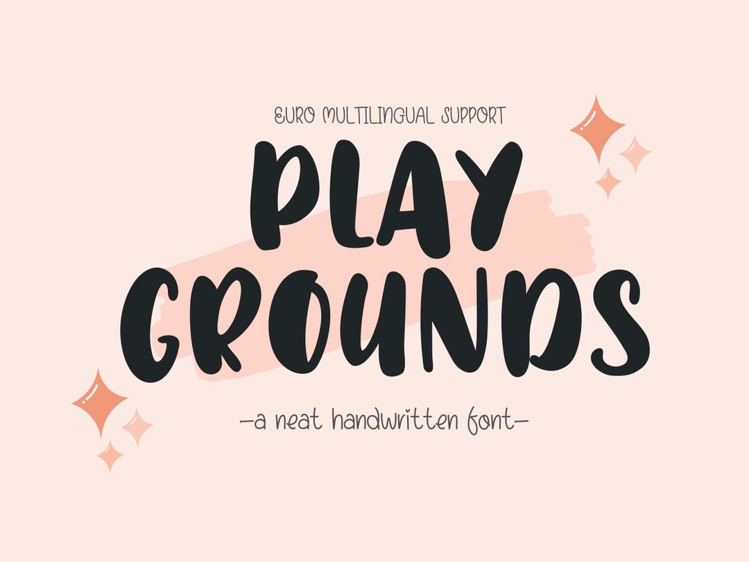 Playgrounds Font, Neat Handwritten Style (OTF, TTF) - Etsy