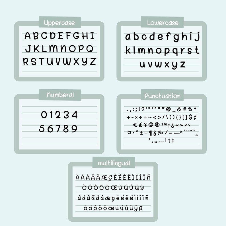 Handwritten Font for Goodnotes | Student Note Font (OTF/TTF Digital ...