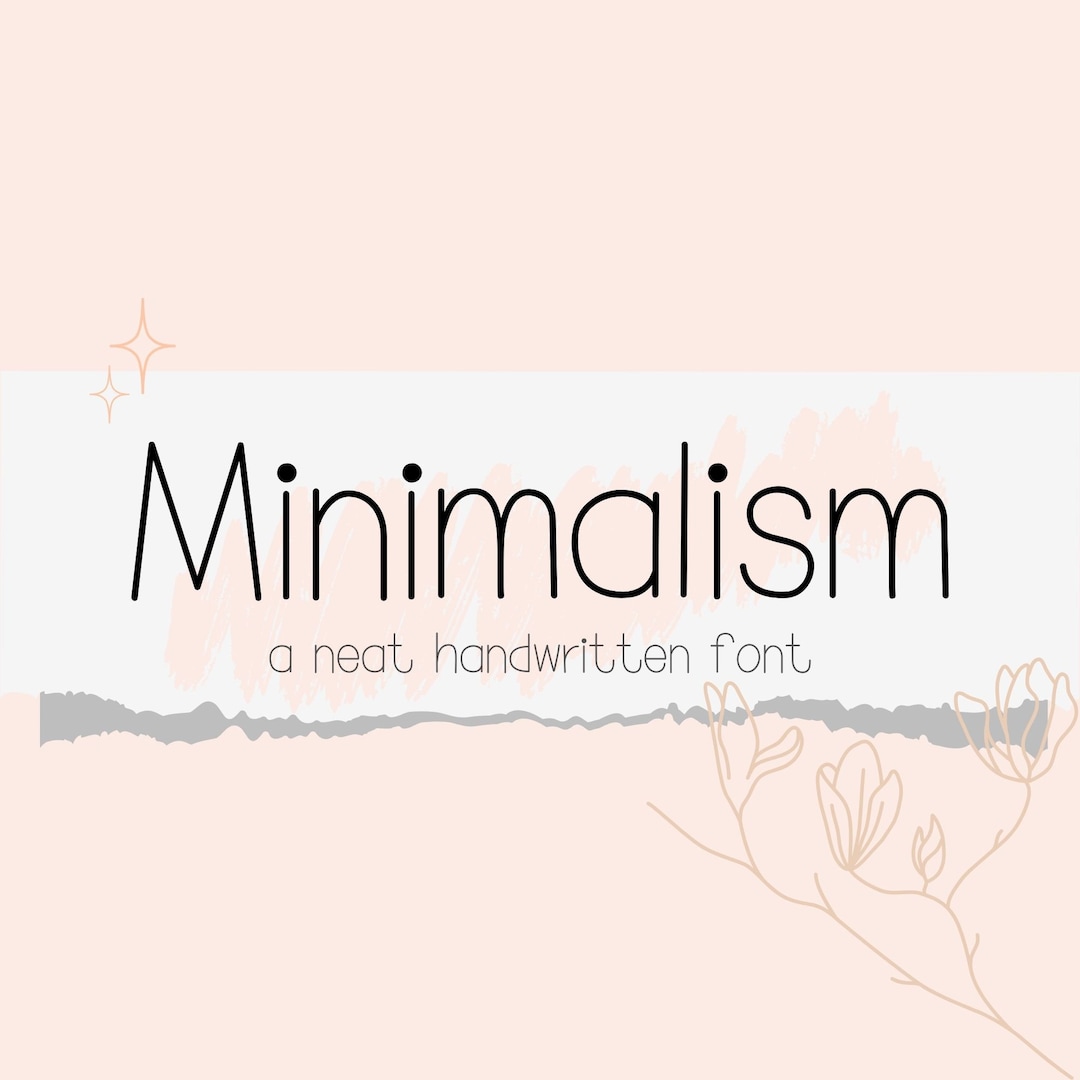 Minimalism Font Neat Handwritten Font, Handwritten Font, Study Notes ...