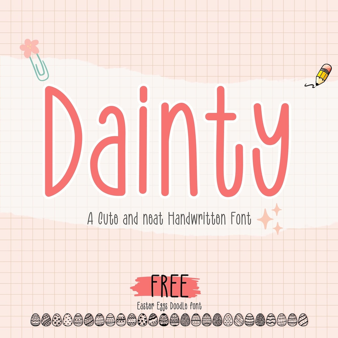 Dainty Font | Cute and Neat Handwritten Font, Note Taking Font ...