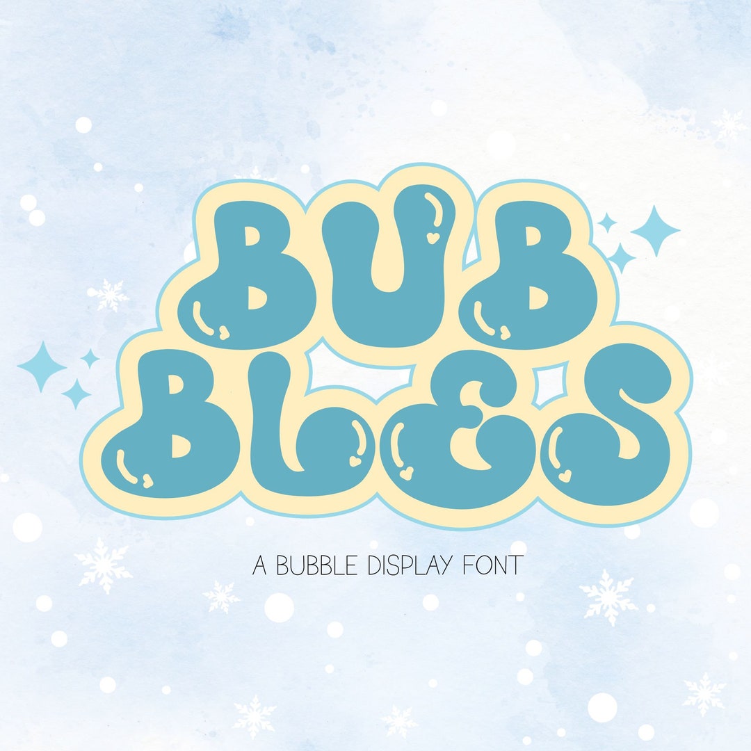 Bubbles Font Procreate Font Groovy Font Cricut Fonts - Etsy