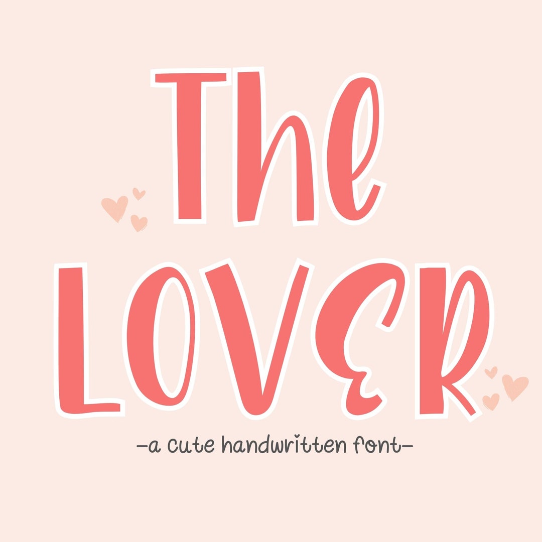 The Lover Font | Cute Handwritten Farmhouse Font (OTF, TTF) - Etsy