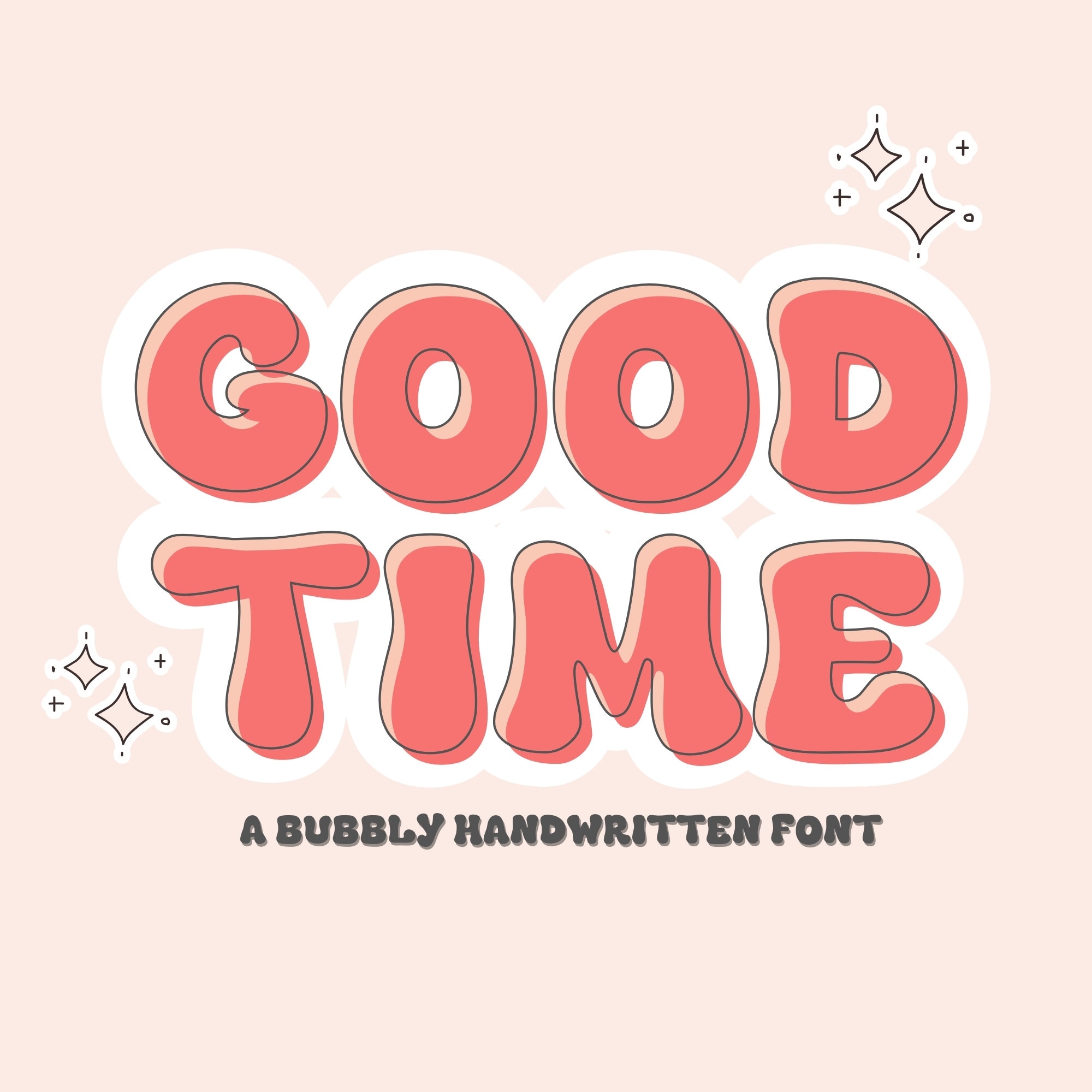 Bubbly Handwritten Font, Retro Font, Groovy Font, Modern Font, Hippie ...