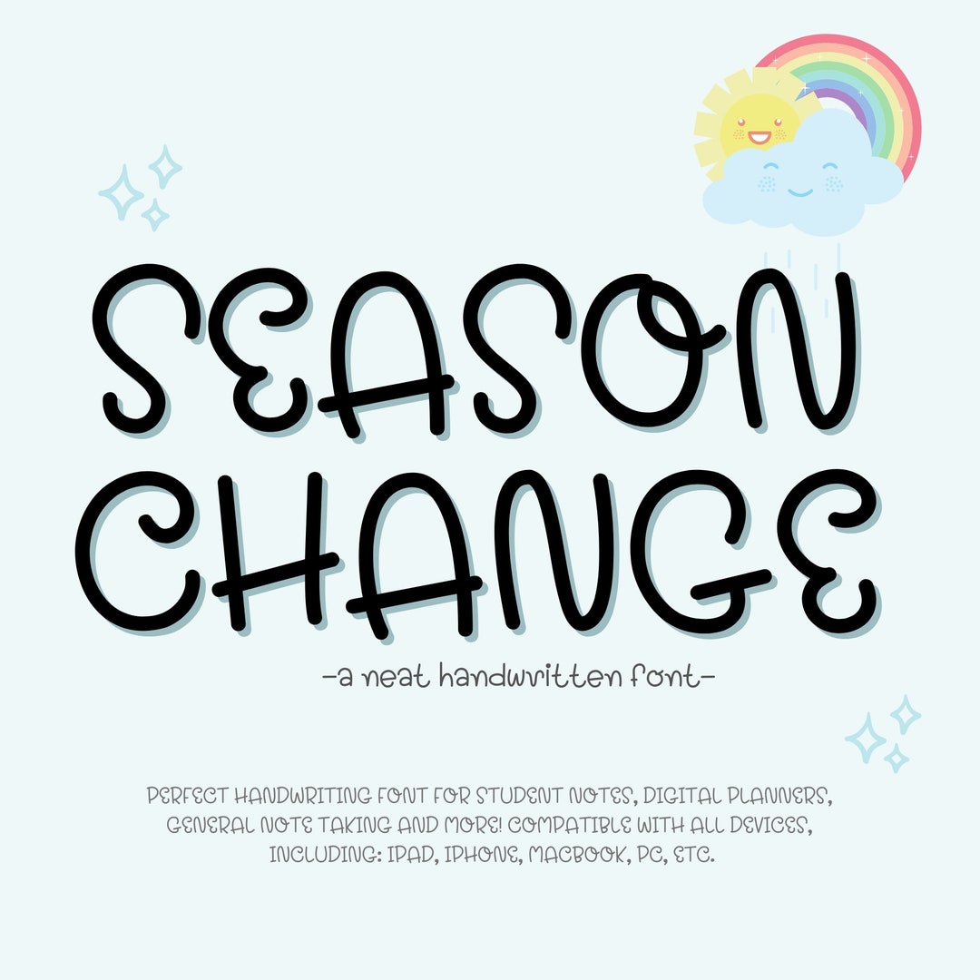 Cute and Neat Handwritten Font for Goodnotes, Realistic Font for ...