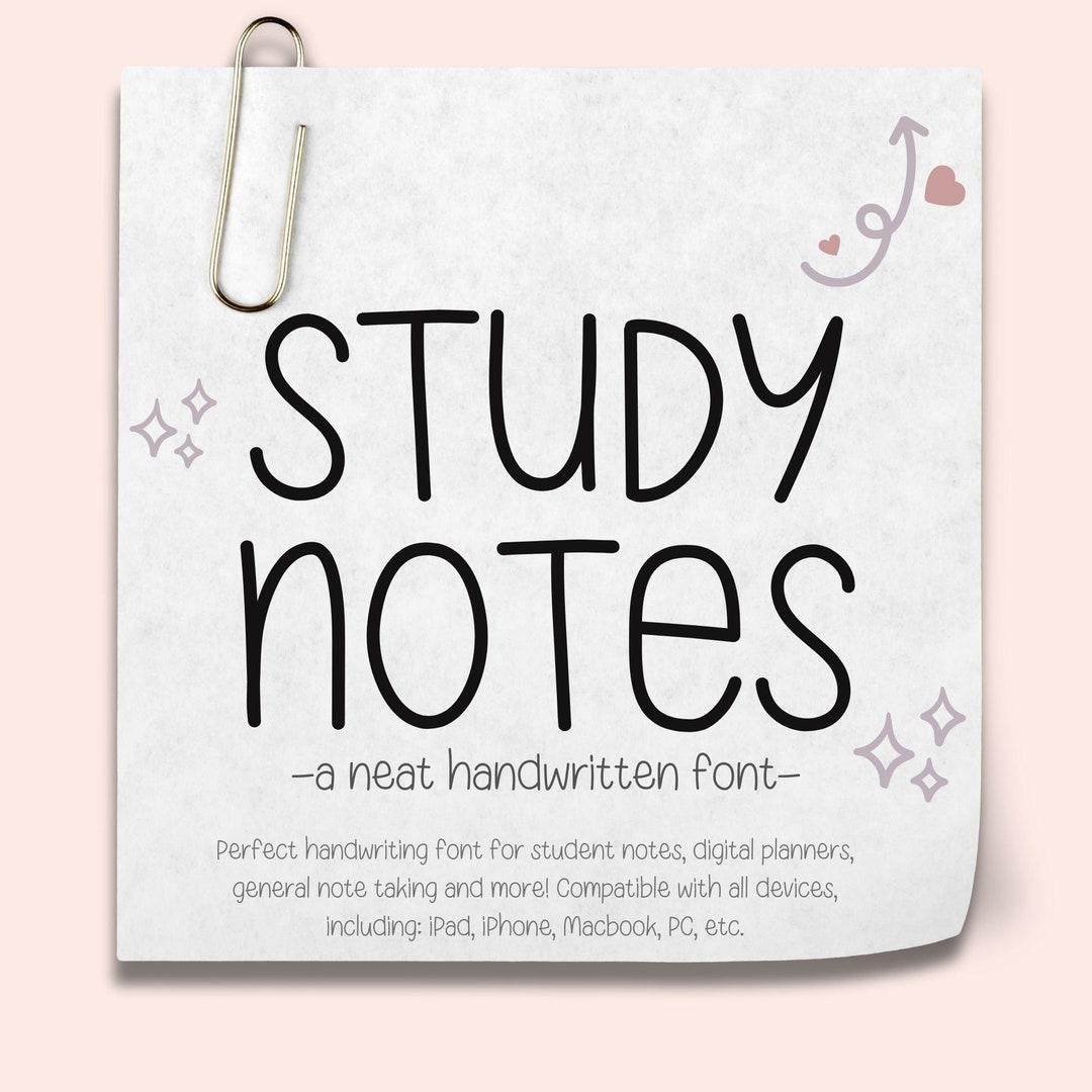 Handwritten Font for Digital Planning Note Taking | Goodnotes & iPad ...