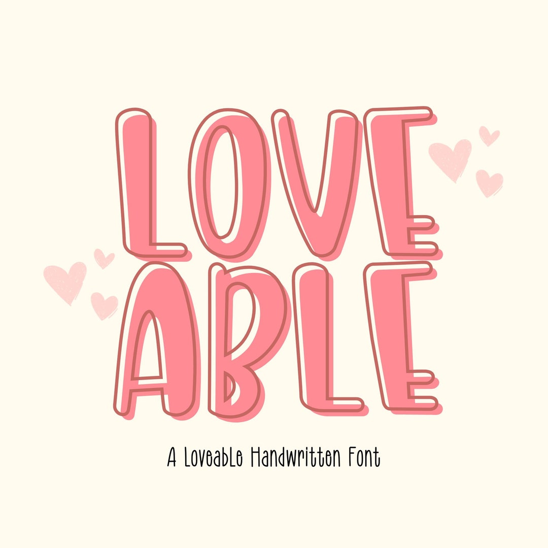 Loveable Font Cute Font Handwritten Font Cricut Fonts - Etsy