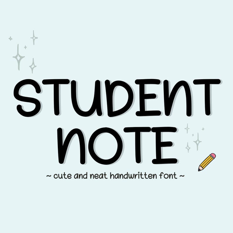 Handwritten Font for Goodnotes | Student Note Font (OTF/TTF Digital ...