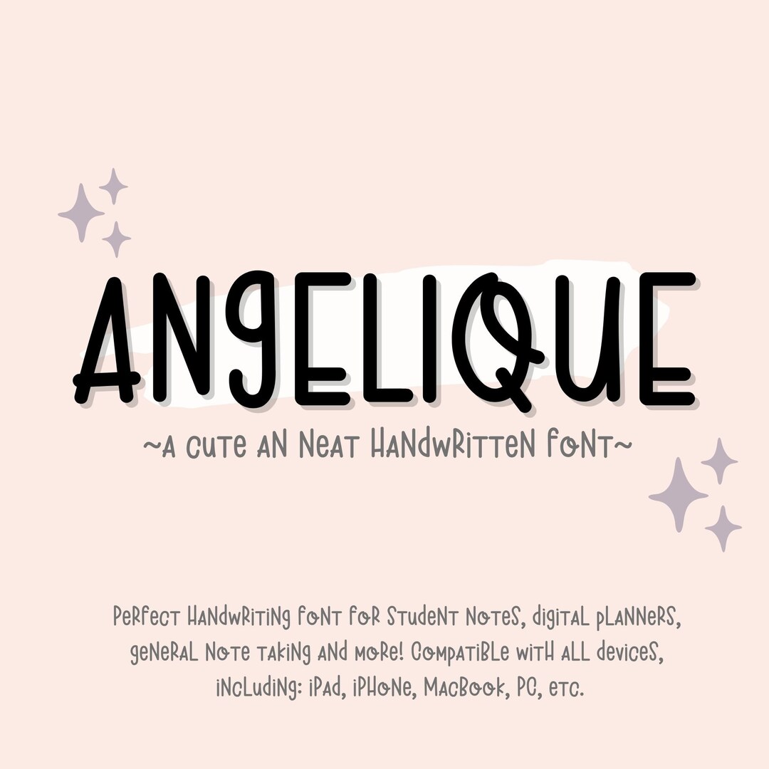 Cute and Neat Handwritten Font for Digital Planner and Student Note ...