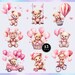 Pink Teddy Bear Clipart With Heart Balloons, Valentines Day Love Theme ...