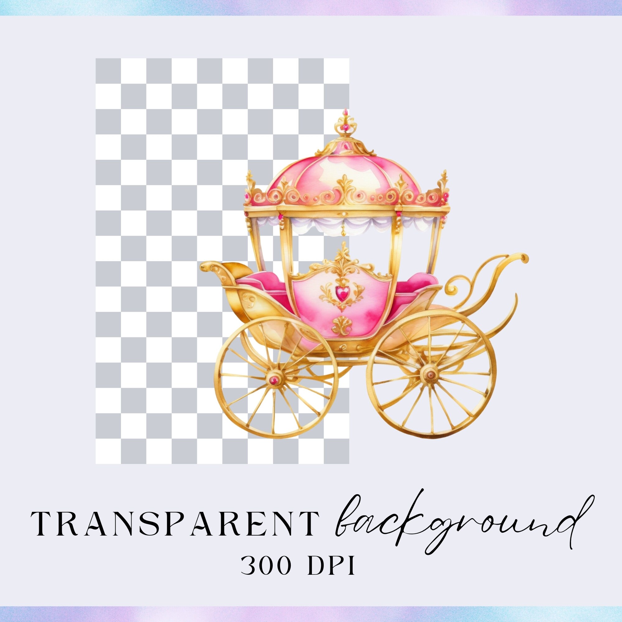 Princess Clipart, Pink and Gold Png Clip Art, Cute Girly Graphics ...