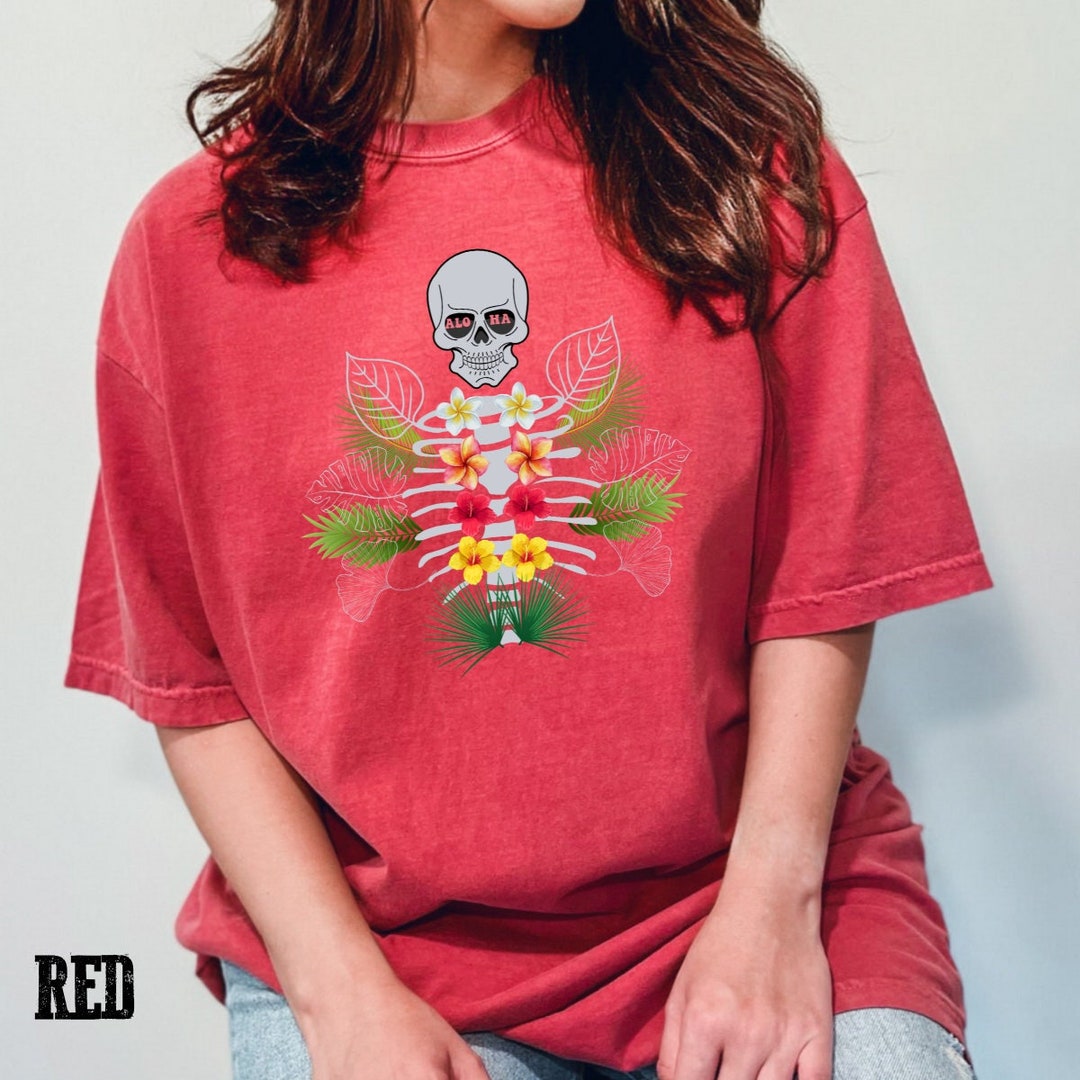 Hibiscus Shirt Skeleton Plant Body Shirt Aloha Shirt Tropical Plant ...