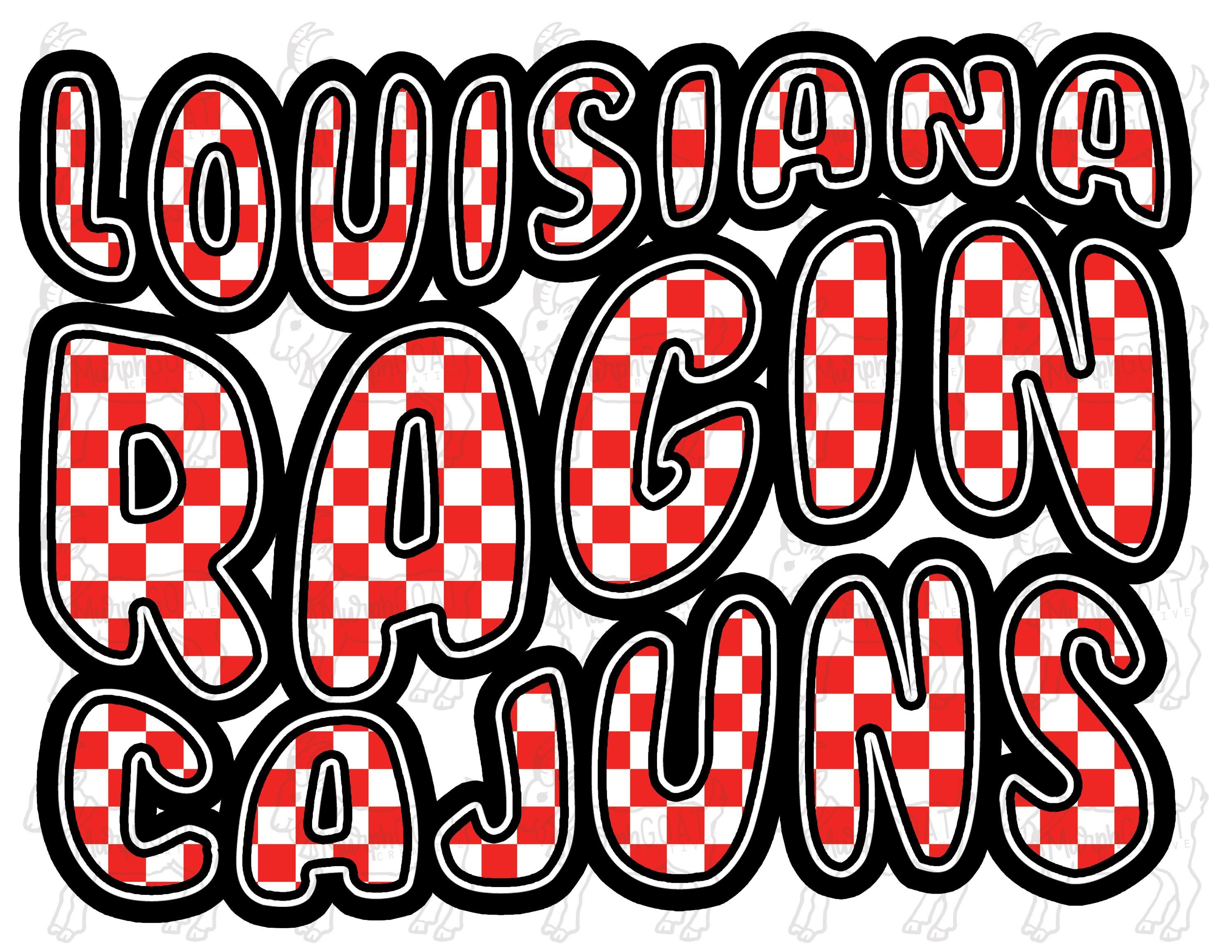 Louisiana Ragin Cajuns Checkered SVG - Etsy