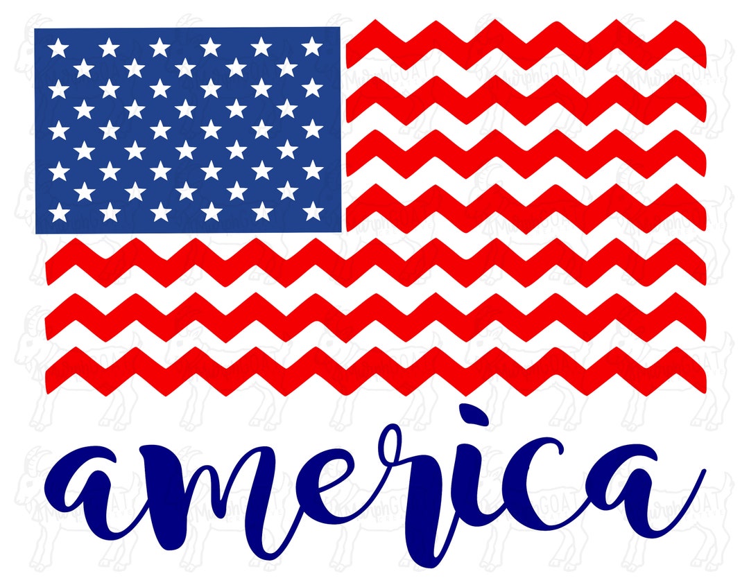Chevron American Flag SVG - Etsy