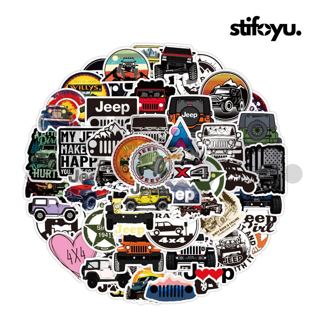 Jeep 4X4 Sticker Set 50 Pieces of Off-road SUV & Mud Stickers to ...