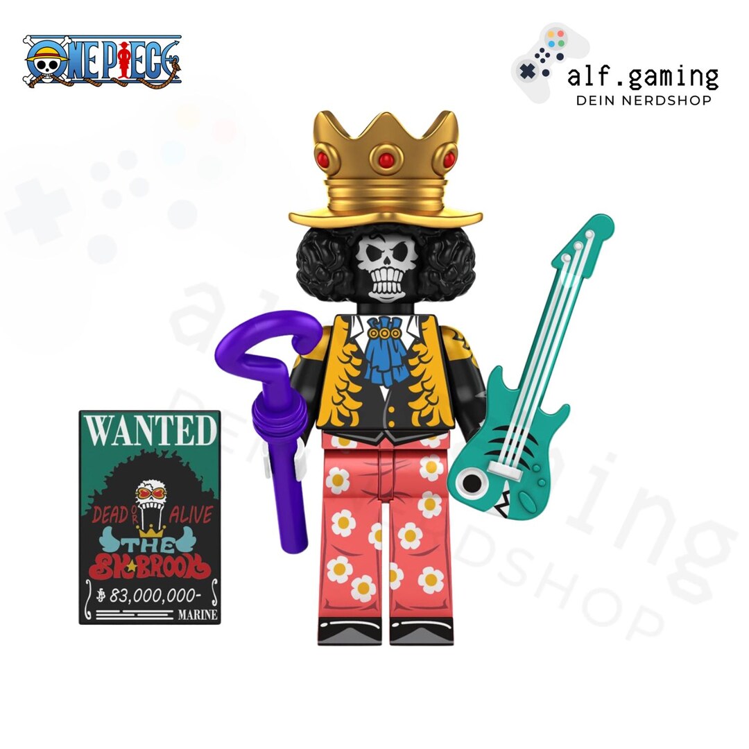 One Piece Brook Mini Figure Clamp Building Blocks Anime Mini MOC Custom ...