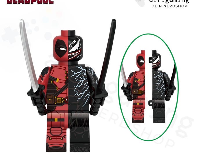 Deadpool Venompool Mini Figure Clamp Building Blocks Venom Marvel Comic ...