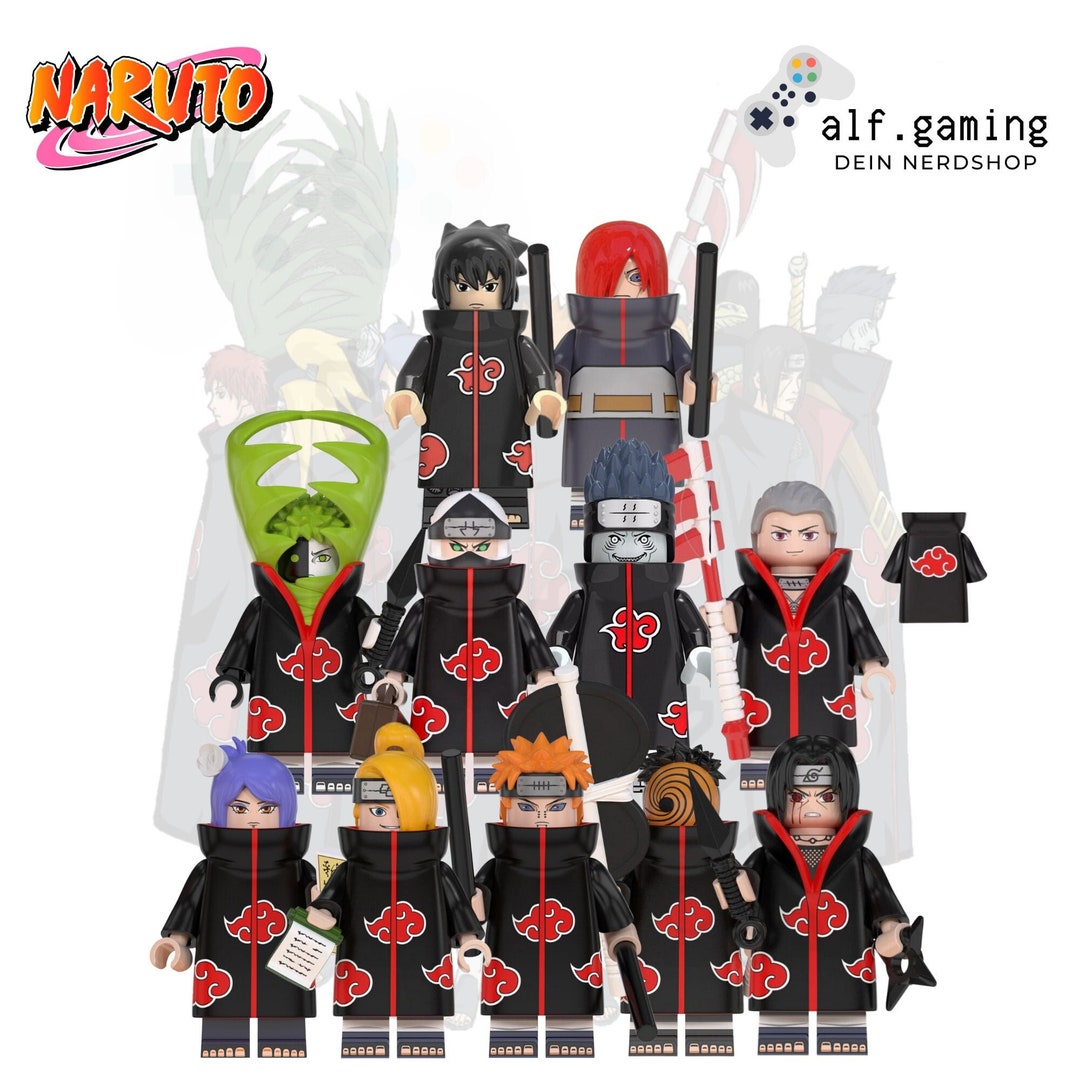 Naruto Akatsuki Mini Figure Set Anima Manga MOC Custom Brick Block ...