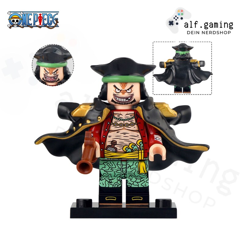Marshall D Teach Blackbeard Figure One Piece Mini MOC Block Brick Clamp ...