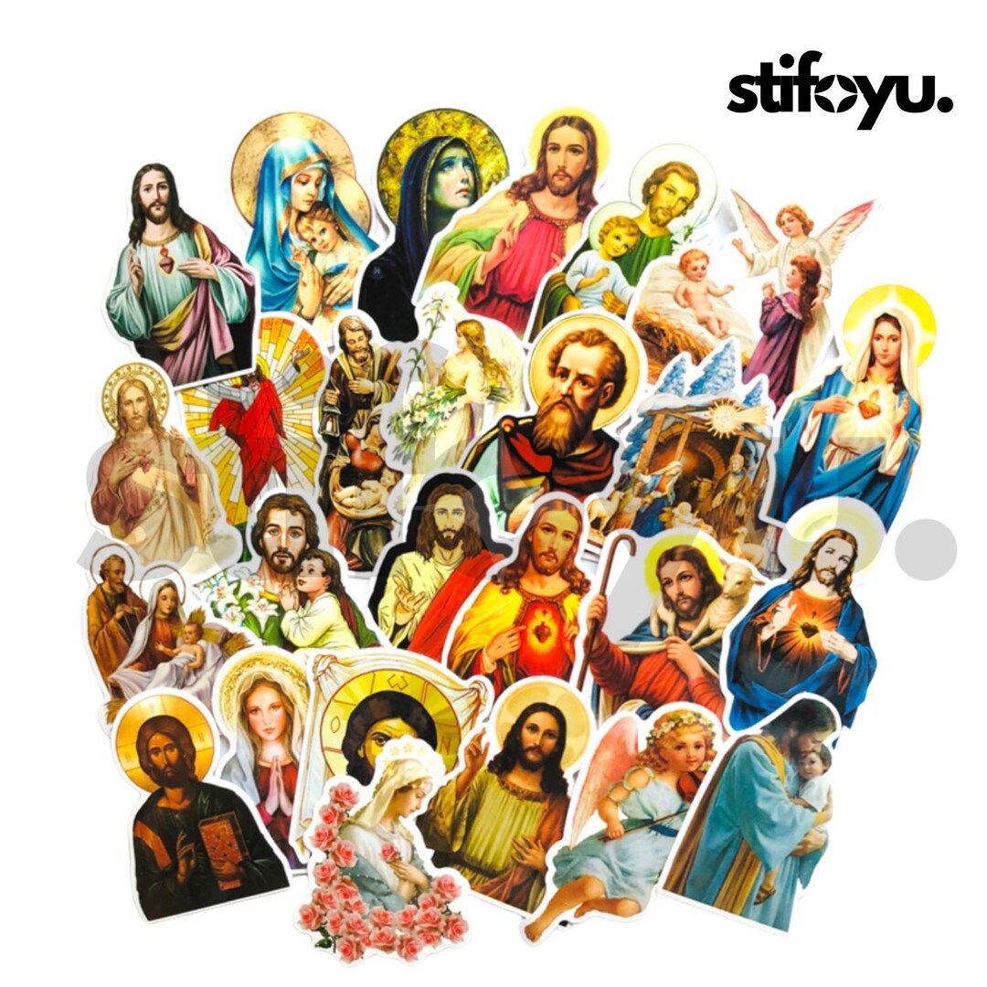 Jesus Christ Sticker Set 68 Pieces of Religion, Faith & Pray Stickers ...