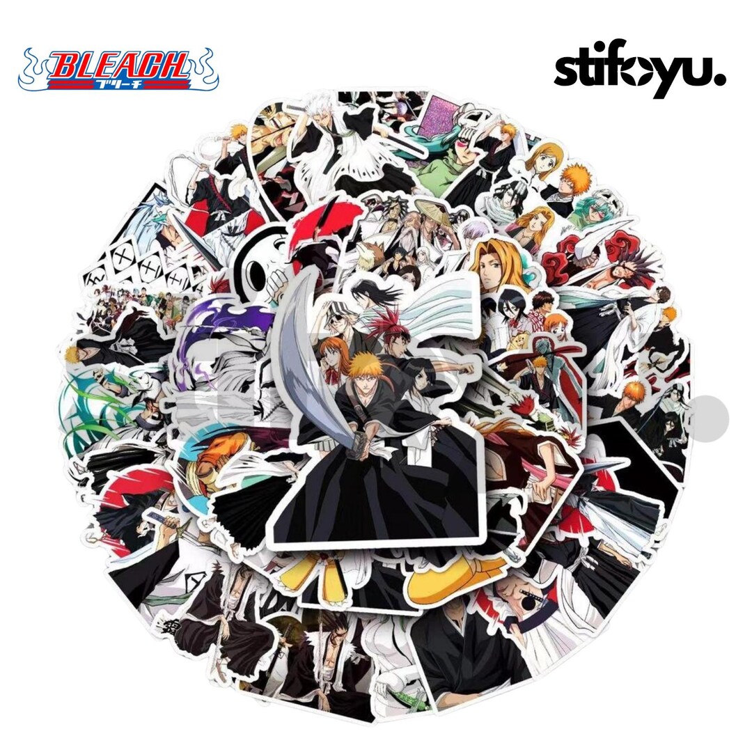 Bleach Anime Sticker Set 50 Pieces of Ichigo, Sosuke & Manga Stickers ...