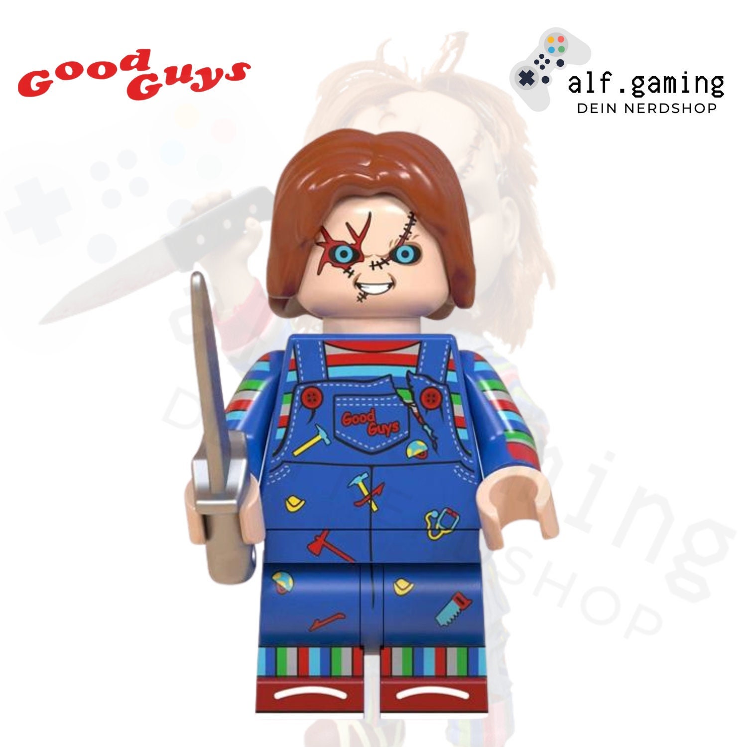 Chucky the Killer Doll Childs Play MOC Block Brick Clamp Building ...