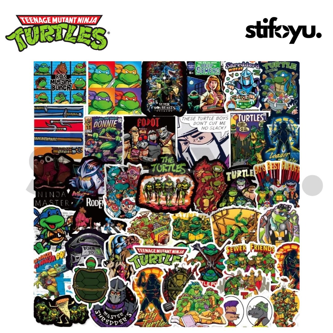 Teenage Mutant Ninja Turtles Sticker Set 50 TMNT Stickers for Fans ...