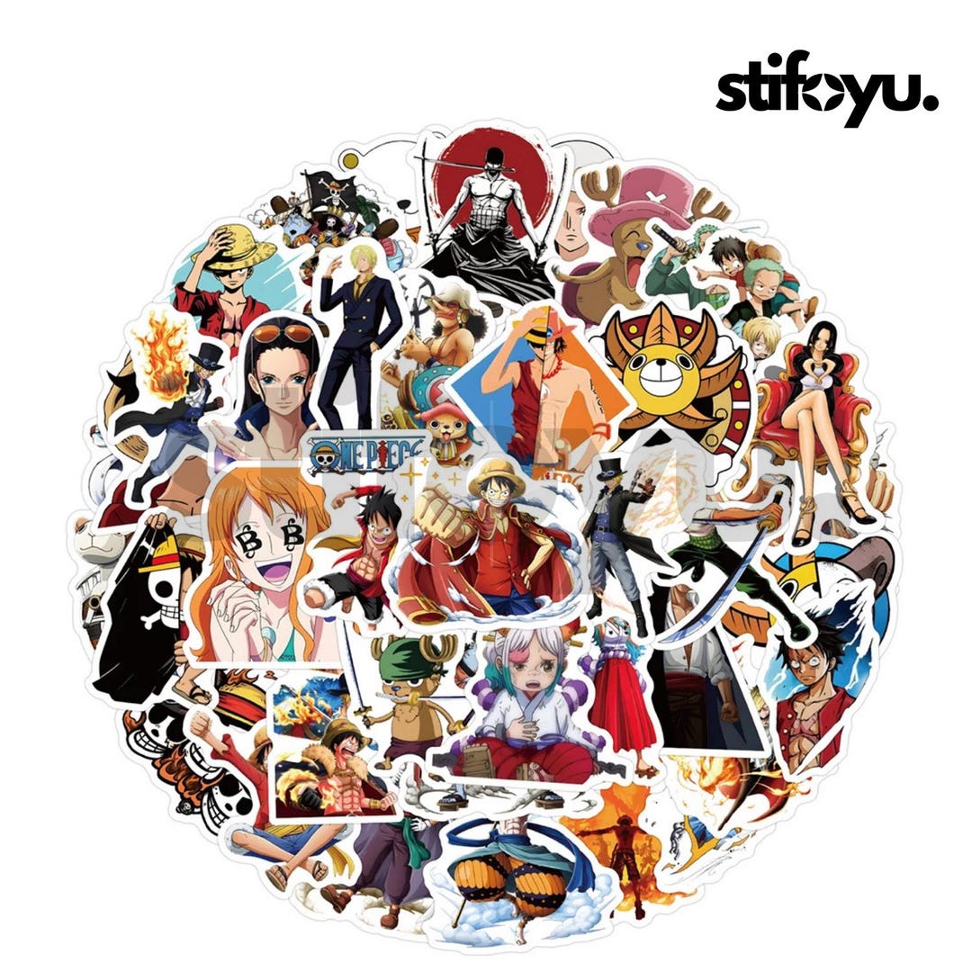 One Piece Sticker Set 50 Pieces Anime Ruffy, Zorro Nami Stickers for ...