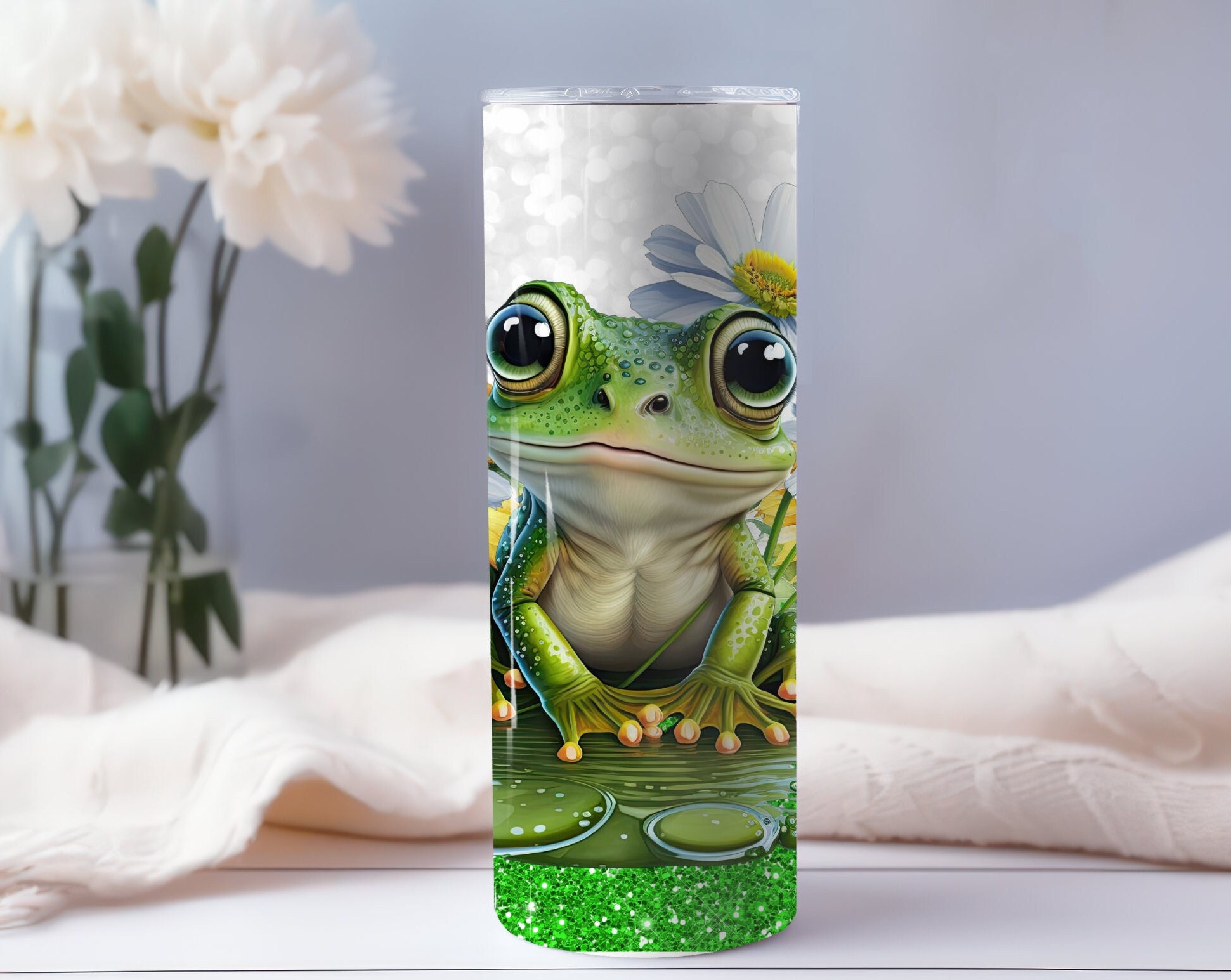 Personalized Frog Tumbler With Lid and Straw, Frog Tumbler for Her ...