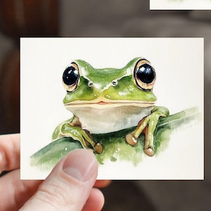 Little Explorer – Frog in the Wild Sticker – Laptop Sticker, Water ...