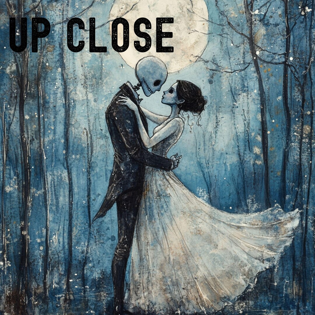 Ghoul Mates Art Print, Romantic Skeleton Couple, Halloween Gothic Decor ...