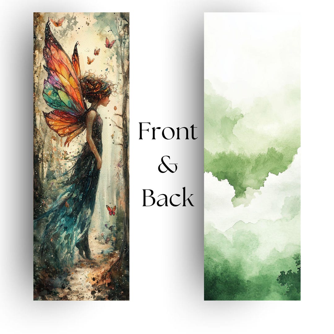 Enchanted Forest Fairy Bookmark, Fantasy Reading Gift, Magical Book ...