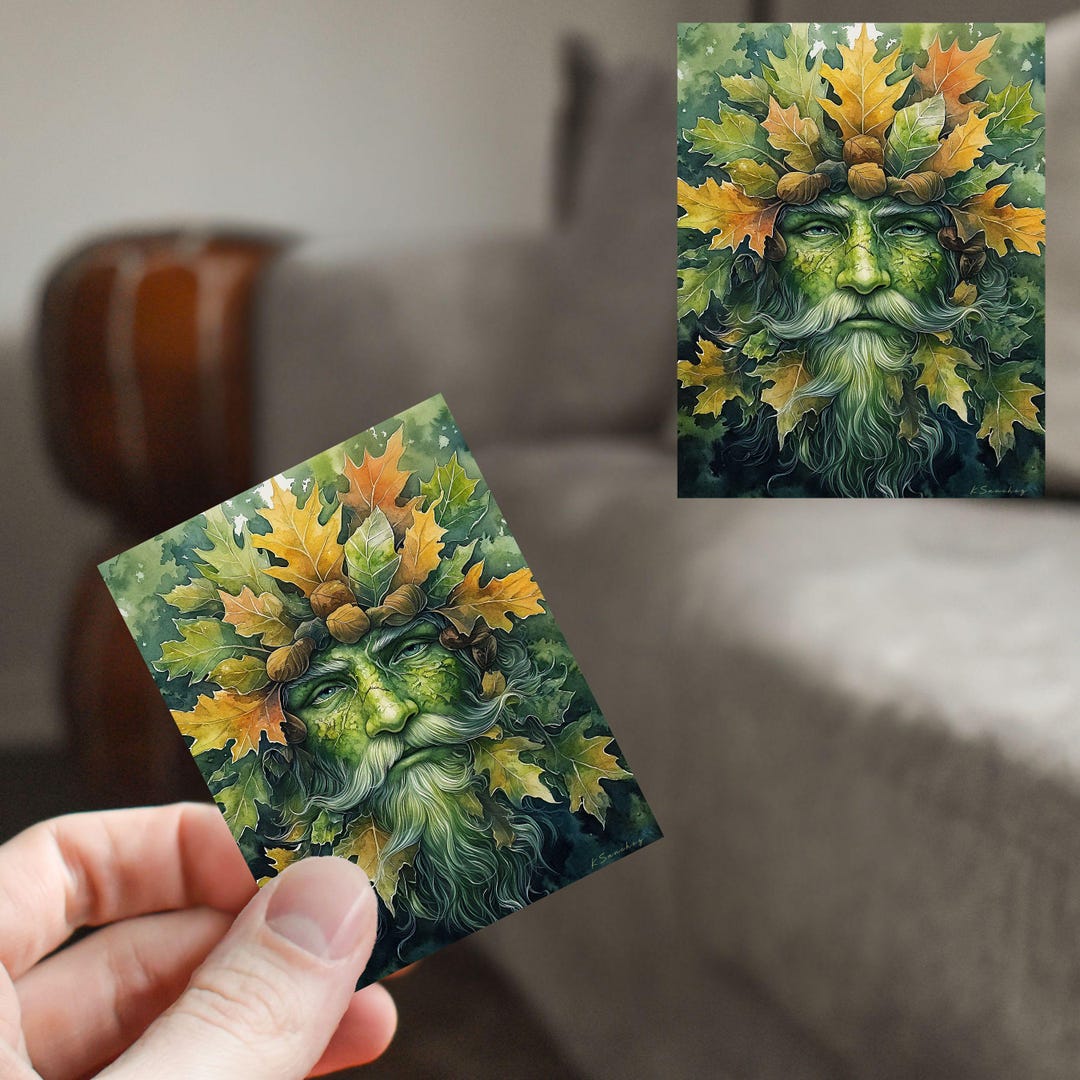 The Green Man, Ancient Nature Spirit, Sacred Folklore Art – Laptop ...