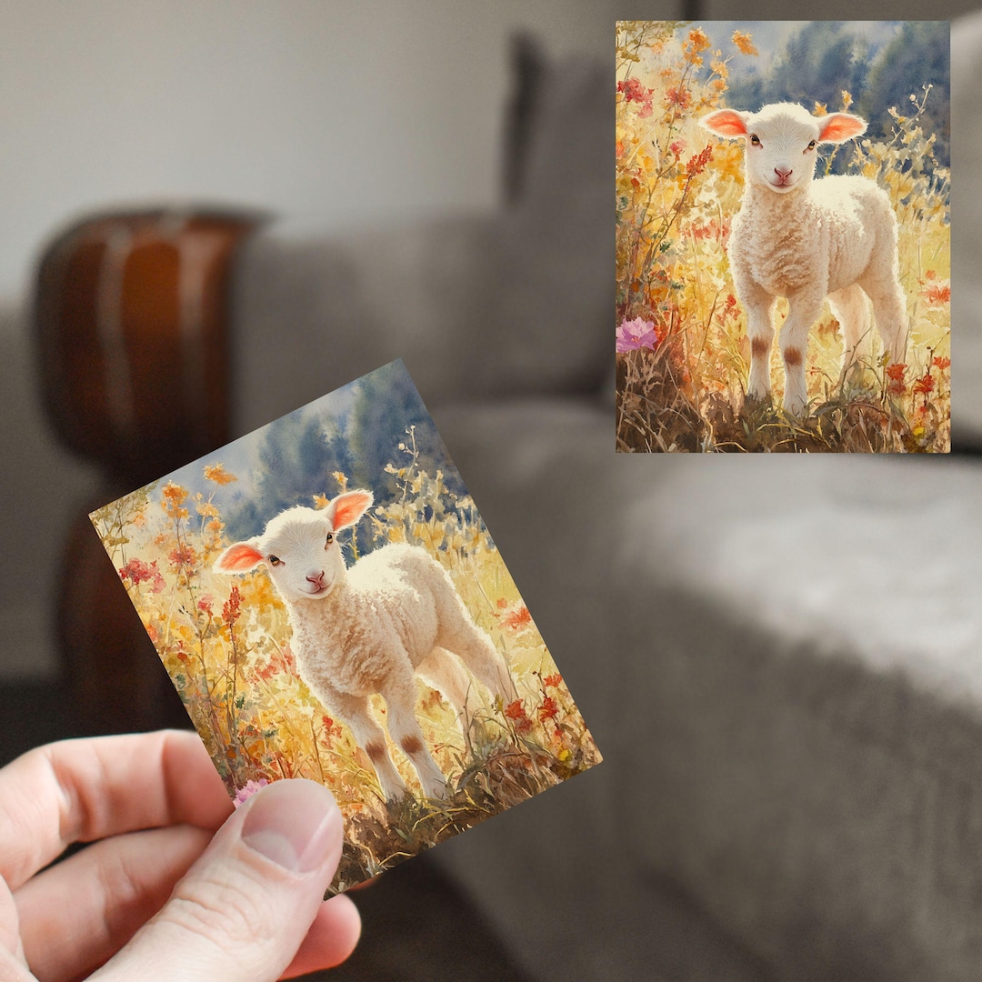 Farm Lamb Sticker, Spring Animals, Pastel Animal Sticker, Country Farm ...