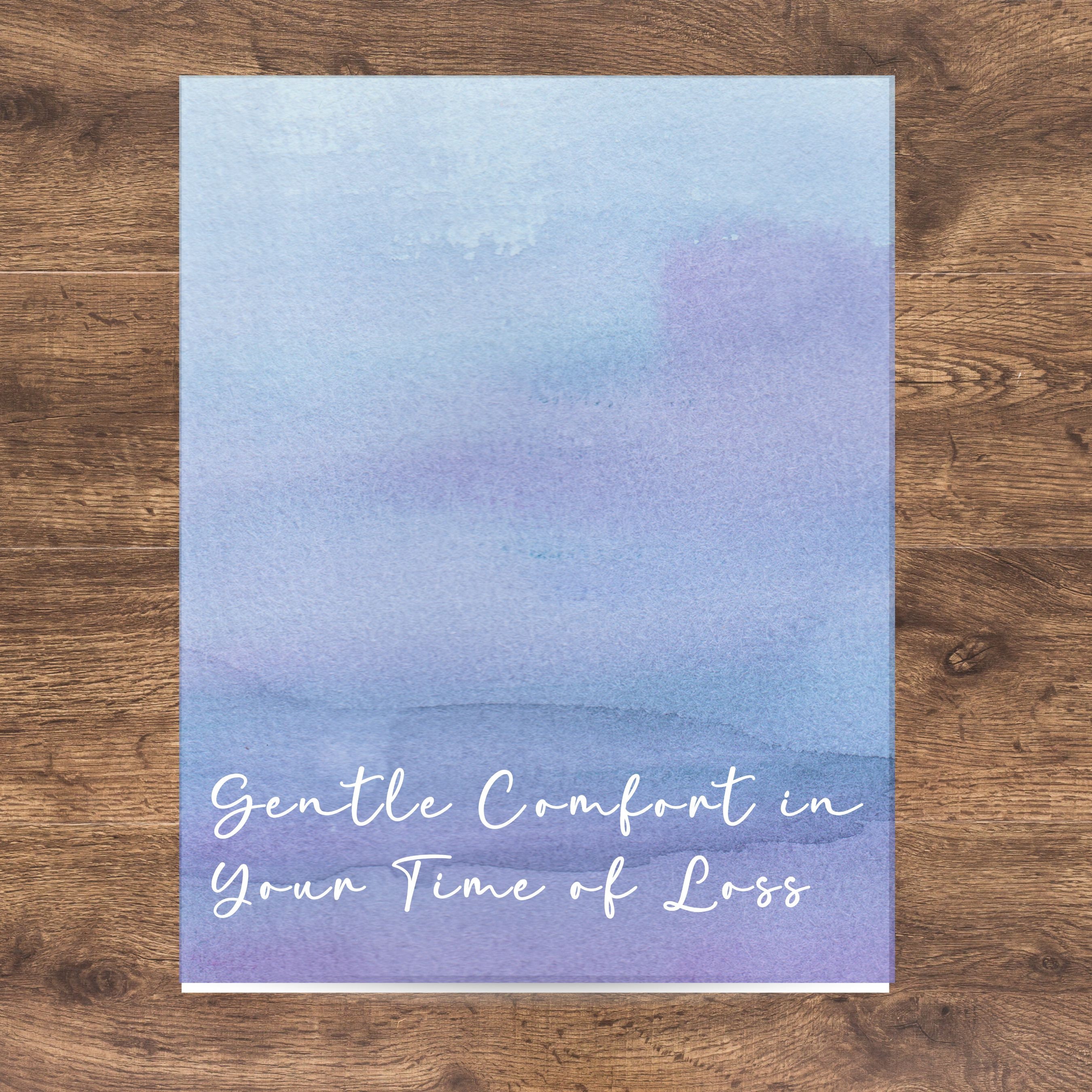 Hand-painted Watercolor Sympathy Card, Gentle Comfort in Time of Loss ...