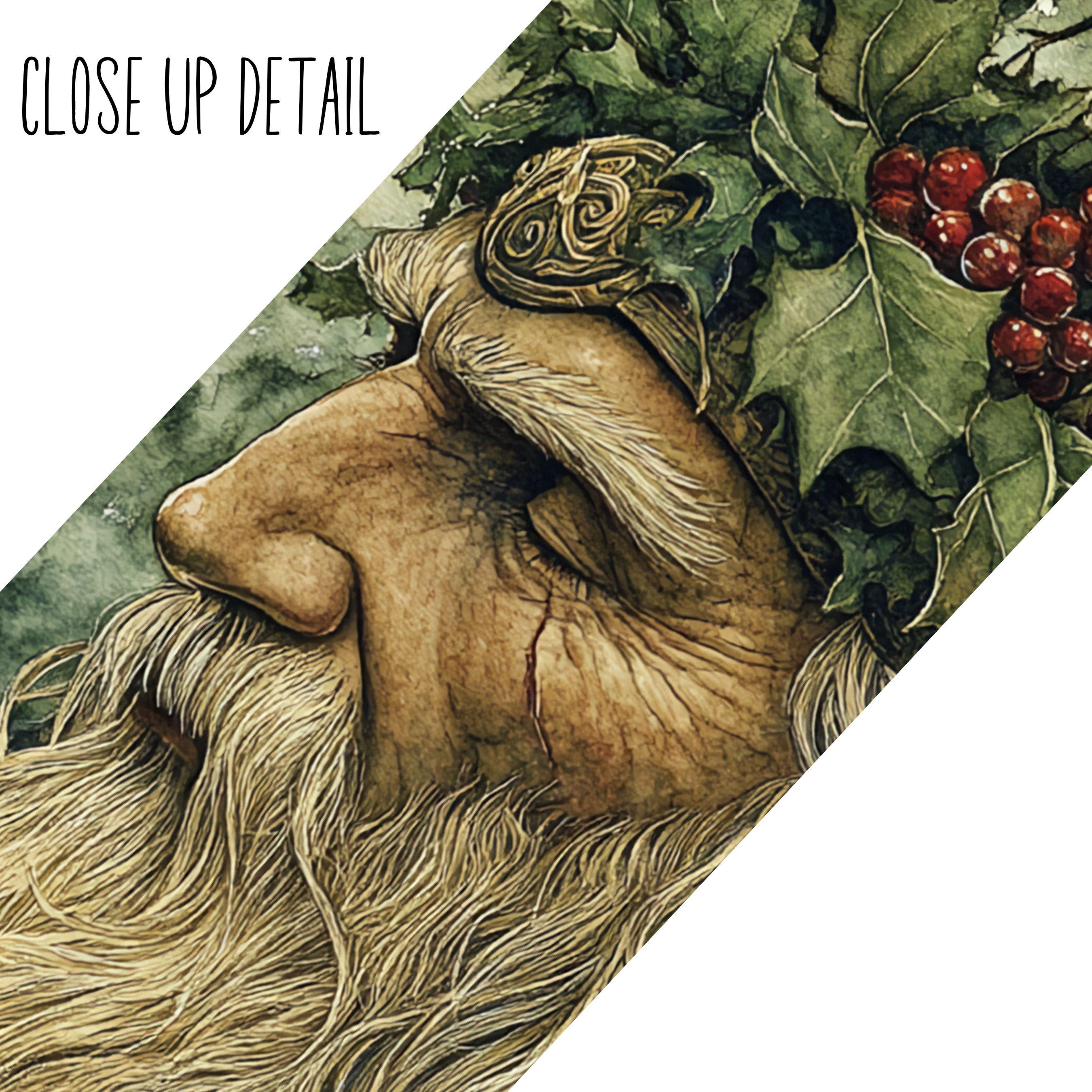 Ancient Holly King, Pagan Yule Magic, Mystical Winter Solstice ...