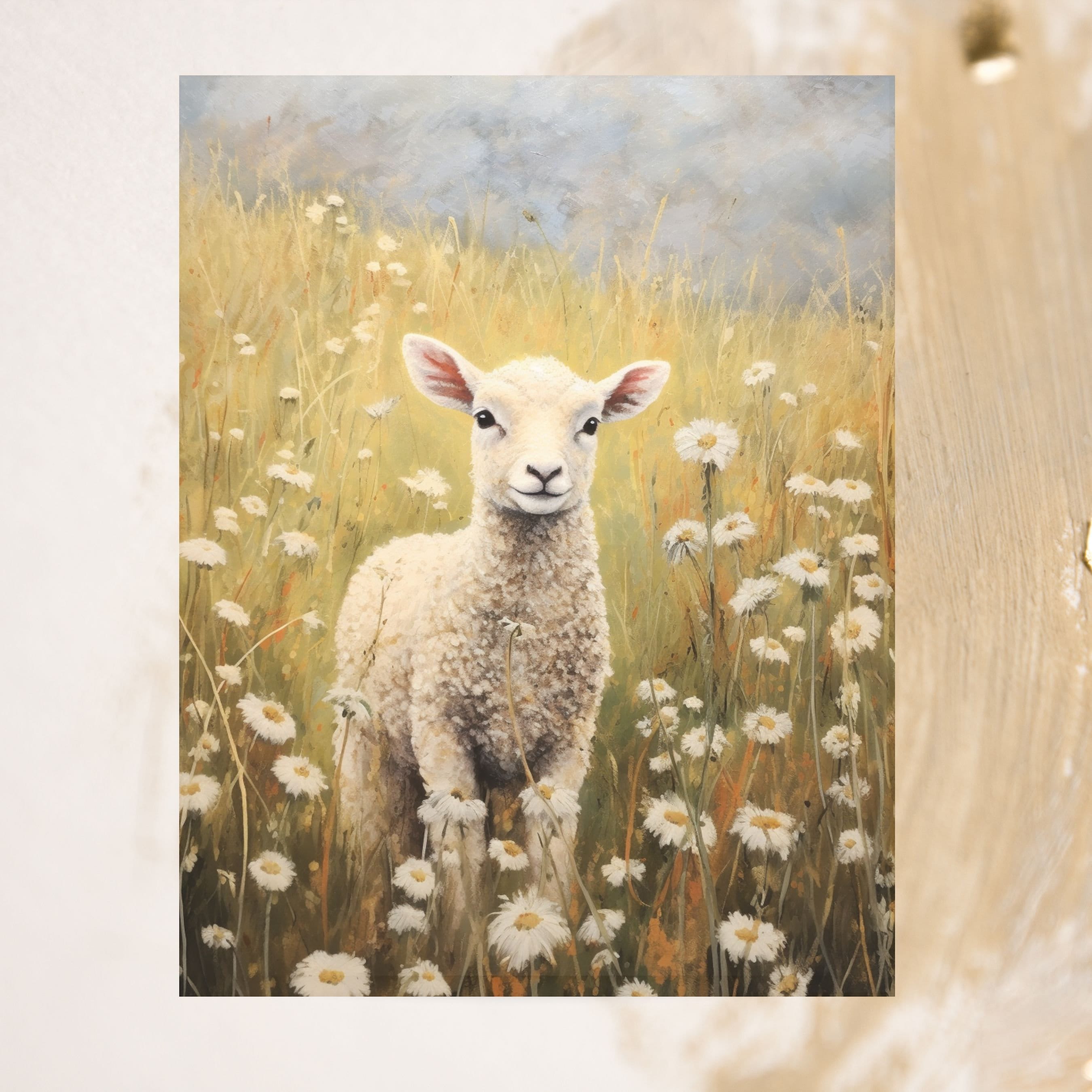Lamb Greeting Card, Notecards, Invitations, Handmade Unique Stationary ...
