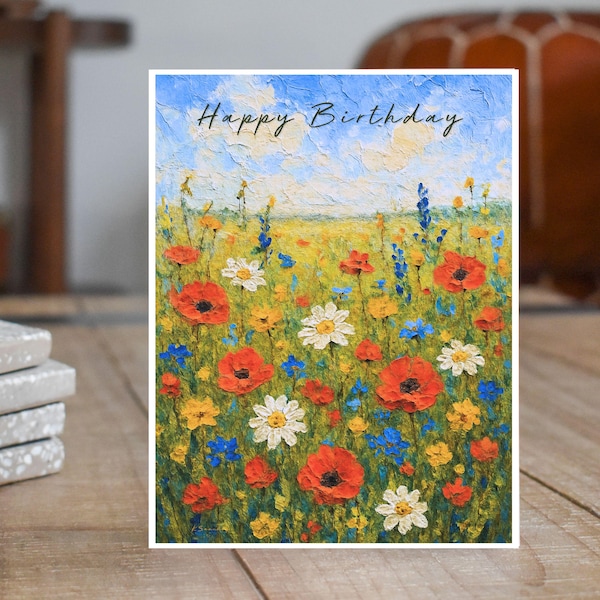 Personalized Flowers Birthday Cards - Etsy