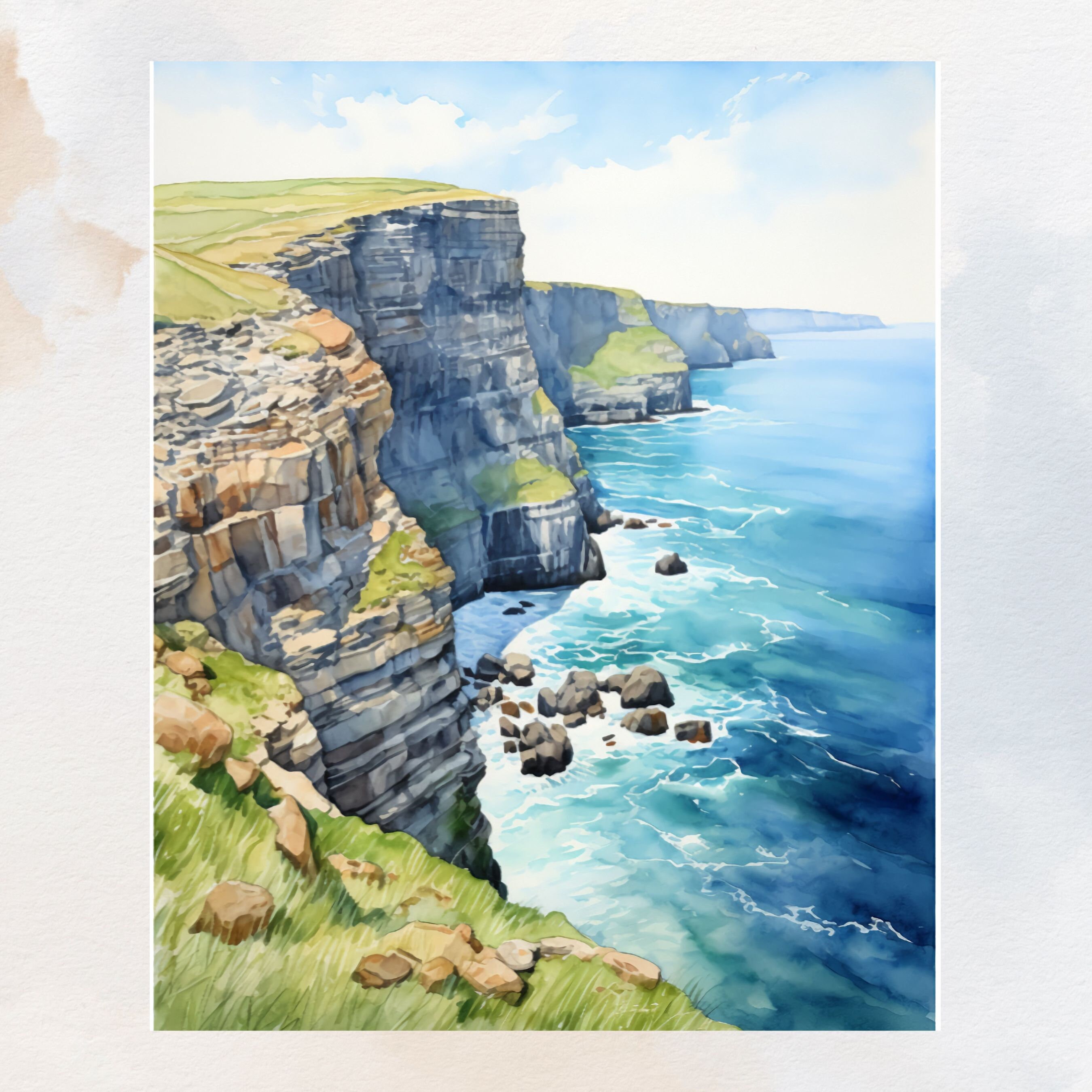 Famous Locations Vinyl Sticker, Cliffs of Moher in Ireland, Handmade ...