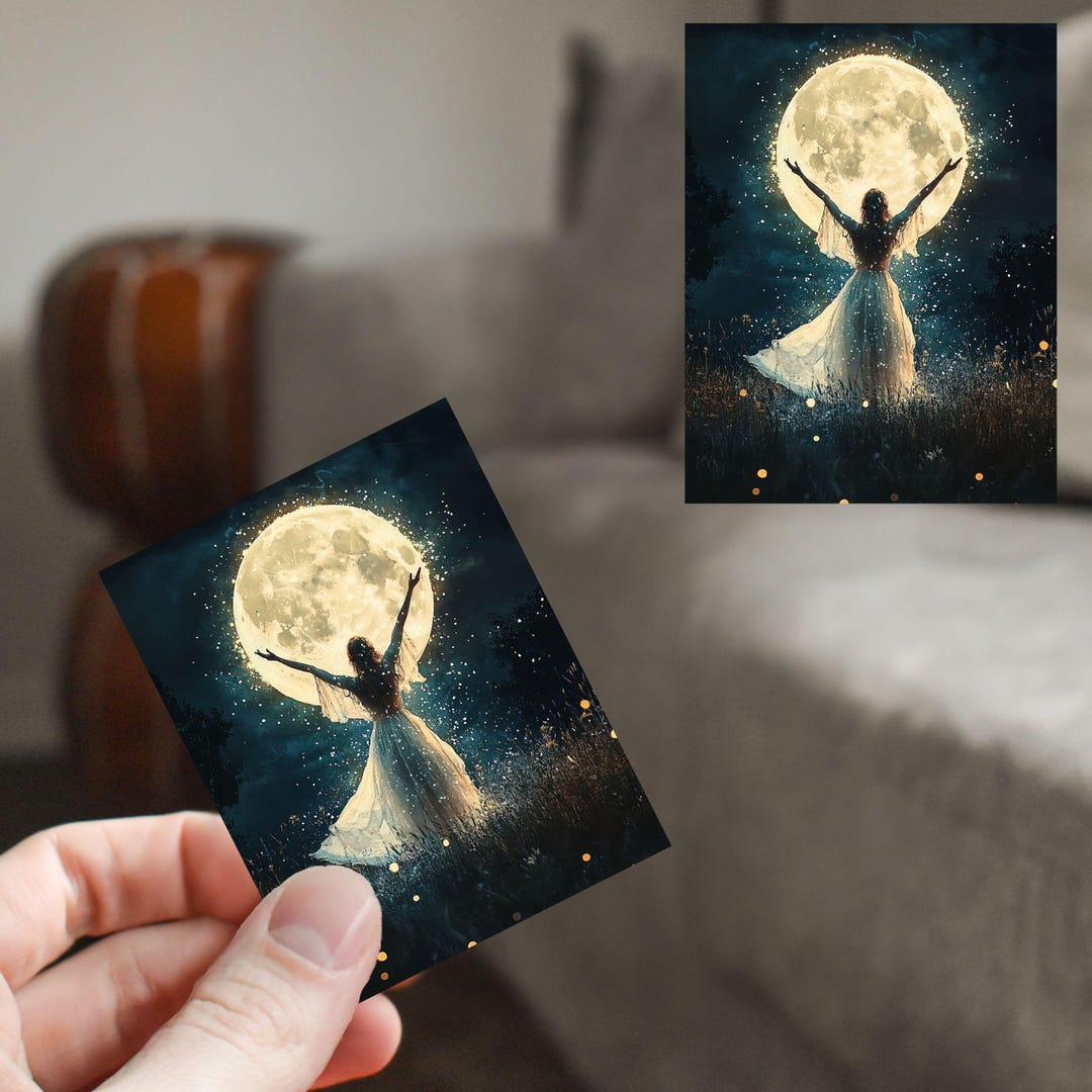 Drawing Down the Moon Sticker, Pagan Ritual Art, Witchy Vinyl Sticker ...