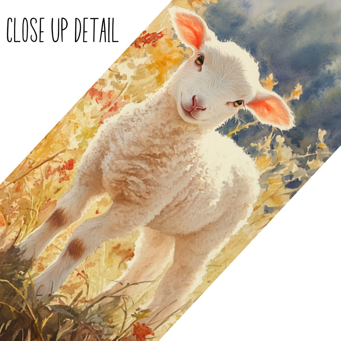Farm Lamb Bookmark, Spring Pastel Bookmark, Country Animal Bookmark ...