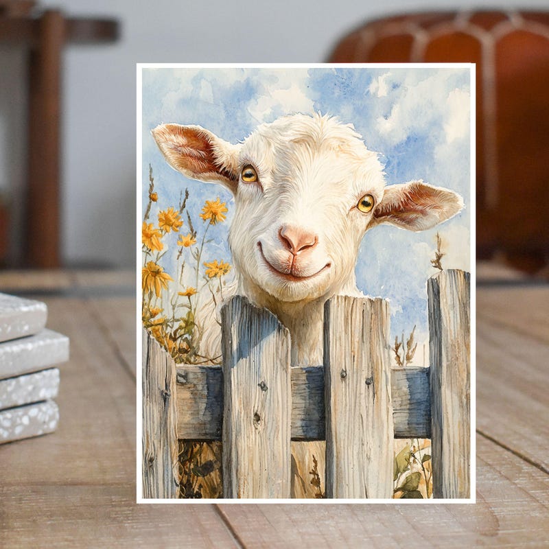Goat Birthday Card - Etsy